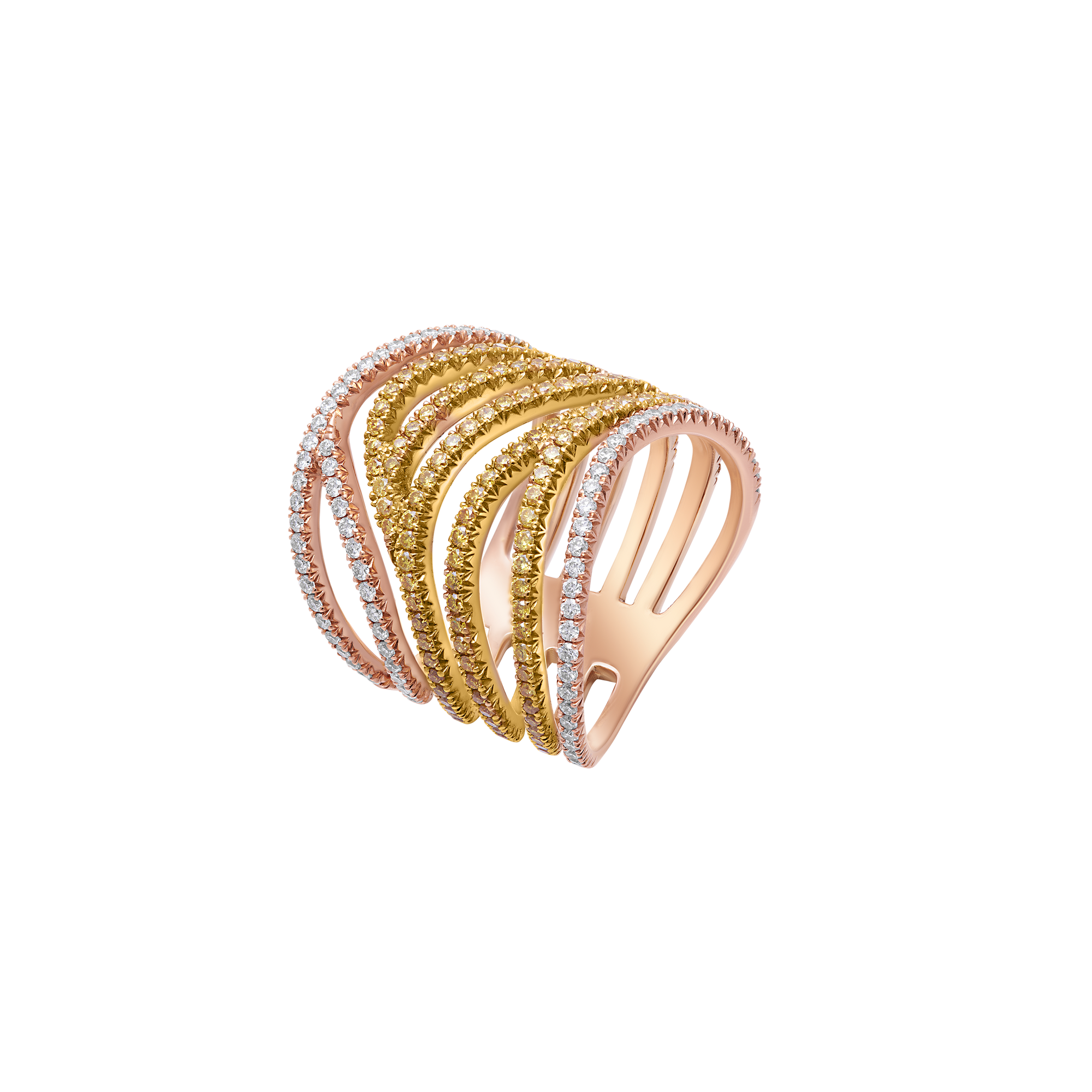 Ring 8 Row Diamonds – The Art Zone